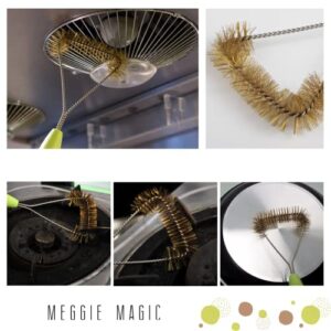 Meggie Magic Heavy Duty Cleaning Brush & Wire Brush Set, Multipurpose Heavy Duty & Grill Brush for Window, Bicycle, Flowerpot, Stove, Cooker Hood and Pot (Pack of 2)