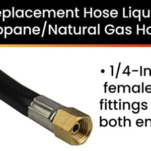 Hot Max 24212 Replacement Hose Liquid Propane/Natural Gas Hose with 350 Psi Rating, 10'