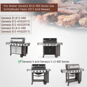 Weber 304 Stainless Steel Heat Deflector and 66033 Flavor Bars for Weber Genesis II and Genesis II LX 400 Series, Genesis ll LX E-440/S-440, Genesis ll S-410/E-410, Genesis ll 435 Gas Grills