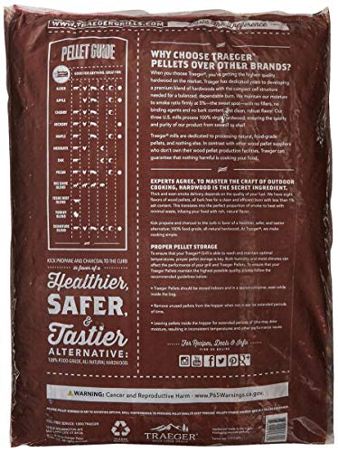 Traeger Grills PEL331 Signature Blend 100% All-Natural Hardwood Pellets(20 lb. Bag) & Grills PEL309 Cherry 100% All-Natural Hardwood Pellets Grill, Smoke, Bake, Roast, Braise and BBQ, 20 lb. Bag