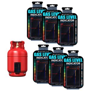 magnetic propane tank level indicator: 6 pack propane tank sensors propane tank gauge monitor propane tank gas level indicator propane gauge, for home kitchen tool