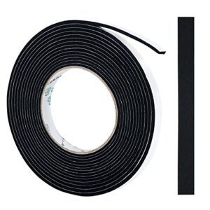 smoker gasket, 17 feet high temp bbq smoker gasket seal self stick grill tape 1/2 inch wide 1/8 inch thick (black)