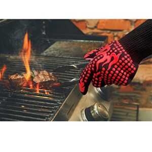 Grill and Bake Gloves,1472 Degree F Heat Resistant Grill Gloves,Non-Slip Oven Gloves Long Kitchen Gloves,arm Protection for,Grill,Cooking,Baking,Cutting,air Fryer