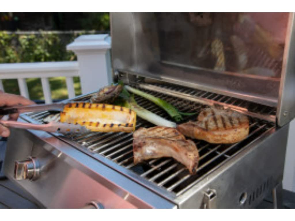 Cuisinart CGG-306 Chef's Style Portable Propane Tabletop 20,000, Professional Gas Grill, Two 10,000 BTU Burners, Stainless Steel