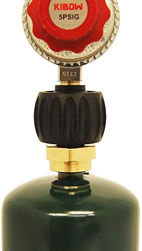 YOUHO 1lb Propane Tank Adapter for Disposable Throwaway Cylinder, 1lb to 20lb Adapter Designed for 20 or 30 Pound LP Gas Bottle or BBQ Grill Propane Tree