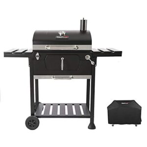 royal gourmet cd1824ec 24-inch charcoal bbq grill with cover, black