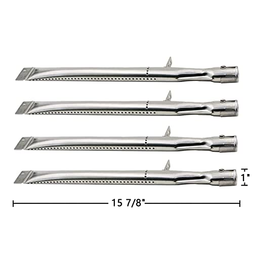 Hongso 15 7/8 inch Grill Pipe Burners Replacement for Stok SGP4032N, SGP4130N, SGP4330, SGP4330SB, Stok Quattro 4 Burner Grills, Stainless Steel, 4-Pack, SBD331