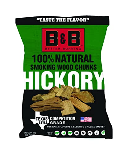 B&B Charcoal Hickory Wood Smoking Chunks 549 cu. in. - Case of: 1