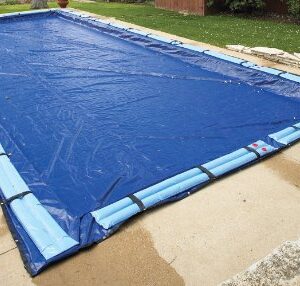 Blue Wave BWC952 Gold 15-Year 12-ft x 24-ft Rectangular In Ground Pool Winter Cover,Royal Blue