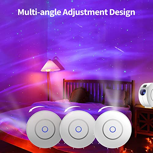 Smart Galaxy Projector with Nebula Cloud/Moving Ocean Wave, WiFi Star Projector for Room Decor, Home Theater Night Light Projector, Compatible with Alexa & Google Home