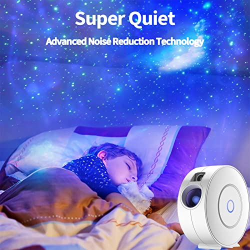 Smart Galaxy Projector with Nebula Cloud/Moving Ocean Wave, WiFi Star Projector for Room Decor, Home Theater Night Light Projector, Compatible with Alexa & Google Home