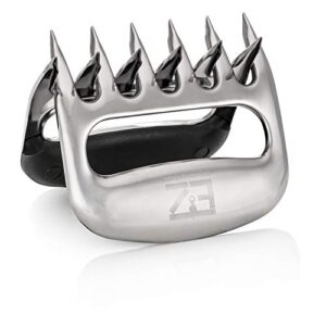 bbqfam ez shredding claws stainless steel bear claw meat shredders for bbq. perfect for shredding pulled pork, poultry or just handling hot bulky foods.