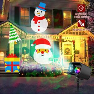 Halloween Christmas Projector Lights, 2 in 1 LED Water Wave Projector Light, Various Patterns Can Be Switched Freely with Remote Control, Used for Halloween Xmas Theme Holiday Party Decorations