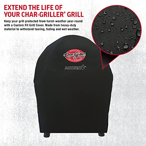 Char-Griller 6659 AKORN Jr. Portable Kamado Charcoal Grill Cover, Black