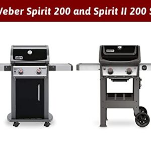 QuliMetal SUS304 Grill Burner and SUS304 Flavorizer Bars for Weber Spirit 200 & Spirit II 200 Series Grills, Spirit E210/ S210/ E220/ S220 with Front Control Knobs(2013-Newer), Replaces for 69785 7635