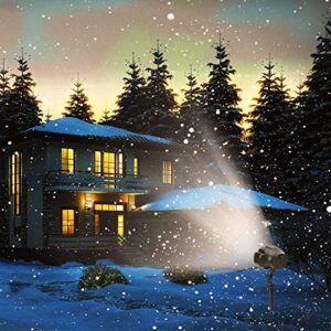 Austrobo Christmas Projector Light Snowfall LED Projector Waterproof Rotating Snow Projection with Remote Decorative Projector for Christmas, Halloween Party