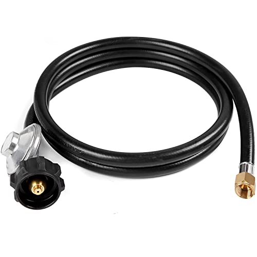 GASPRO 6-Foot Propane Hose with Regulator for Blackstone 28''/36'' Griddle, Weber Grill, Propane fire pit and More, 3/8" Female Flare, Low Pressure