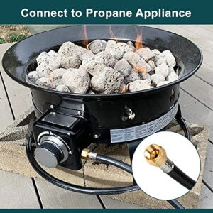 GASPRO 6-Foot Propane Hose with Regulator for Blackstone 28''/36'' Griddle, Weber Grill, Propane fire pit and More, 3/8" Female Flare, Low Pressure