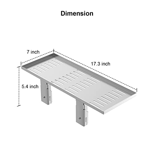 Universal Grill Foldable Warming Rack/Shelf for Blackstone 17'' 22'' 28'' 36'', Pit Boss,Camp Chef and Most Flat Top/Table Top Griddle Grill,Stainless Steel BBQ Shelf Replacement Parts,1 Pack