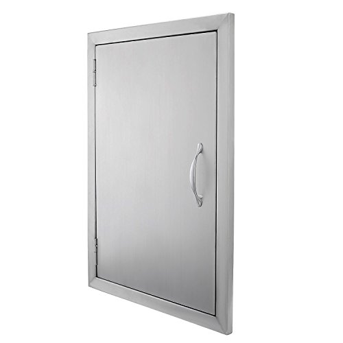 BLTPress 17" Wx24 H BBQ Access Door 304 Stainless Steel BBQ Island Door Heavy Duty Single Vertical Door for Outdoor Kitchen