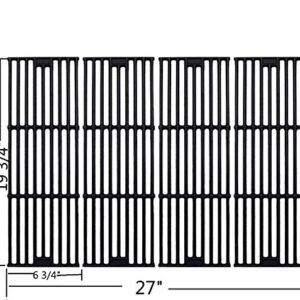 Votenli C6505A(4-Pack) 19 3/4" Cast Iron Cooking Grid Grates Replacement for Chargriller 2121, 2123, 2222, 2828, 3001, 3008, 3030, 3725, 4000, 4208, 5050, 5072, 5252, 9020