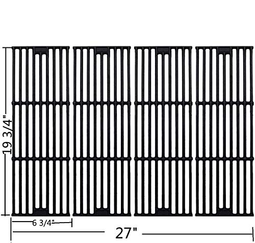 Votenli C6505A(4-Pack) 19 3/4" Cast Iron Cooking Grid Grates Replacement for Chargriller 2121, 2123, 2222, 2828, 3001, 3008, 3030, 3725, 4000, 4208, 5050, 5072, 5252, 9020