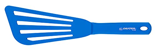 Dexter-Russell (91508) 11" Silicone Fish Turner with Cool Blue - High Heat Handle