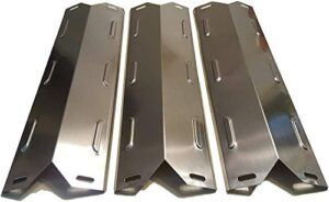 quickflame set of three stainless steel heat plates for select kenmore gas grill models