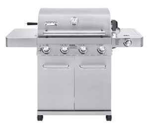 monument grills larger 4-burner propane gas grills stainless steel cabinet style with rotisserie kit