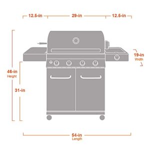 Monument Grills Larger 4-Burner Propane Gas Grills Stainless Steel Cabinet Style with Rotisserie Kit