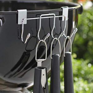 Grill Tool Holder for Weber Stainless Steel Cutlery Fits 18.5" & 22.5" Charcoal Grills, All in Stainless Steel