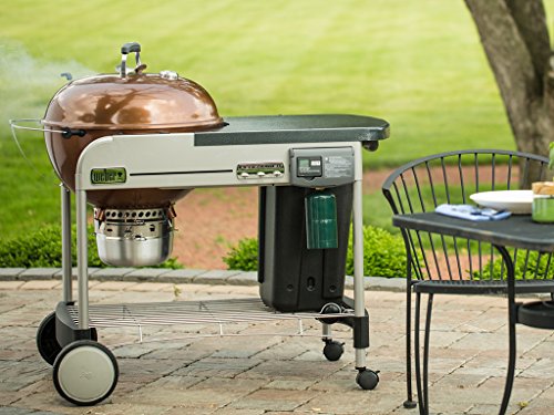 Weber Performer Deluxe Charcoal Grill, 22-Inch, Touch-N-Go Gas Ignition System, Copper