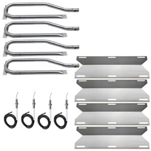 hisencn grill parts repair kit replacement for jenn air gas grill 720-0337, 7200337, 720 0337 gas grill burners,heat plates tent shield burner cover, cooking grids grates