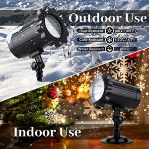 Xhaus Christmas Projector Lights Outdoor Snowflake Projector Lights Show for Christmas Xmas Holiday Wedding Home Party Outdoor Holiday Decorations