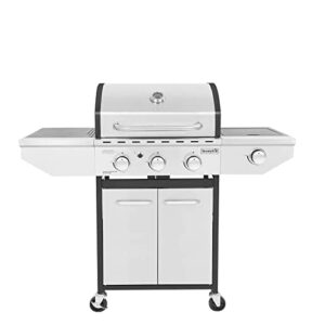 Outdoor Propane Gas Grill 3-Burner with Side Burner,Cabinet Grill for BBQ,Stainless Steel