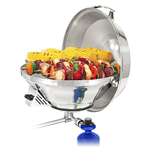 Magma Products, A10-217-3 Marine Kettle 3, A10-217-3, Combination Stove & Gas Grill, Propane Portable Oven, Party Size 17", Stainless Steel