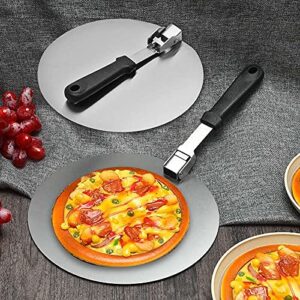 Outdoor Stainless Steel Grill Top Pizza Oven Kit with 12" Cordierite Pizza Baking Stone, Pizza Peel, Pizza Roller Cutter, Built-in Thermometer