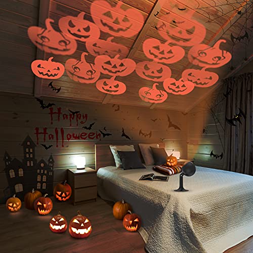 Auxiwa Halloween Decorations Lights Outdoor Pumpkin Projector Light for Halloween Home Party Garden Landscape Wall Decorations