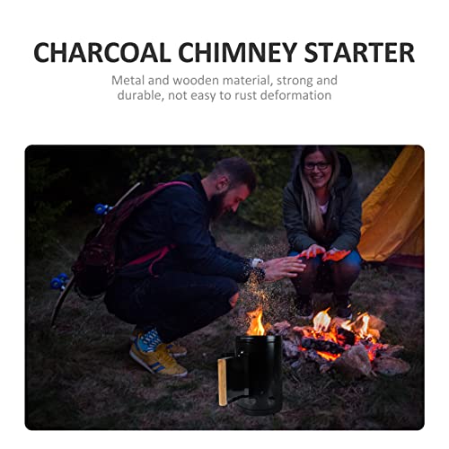 Yardwe Charcoal Grill Chimney Starter with Quick Release Trigger for Charcoal Briquettes Hardwood Lump Coal BBQ Grills Outdoor Cooking Tools Accessories