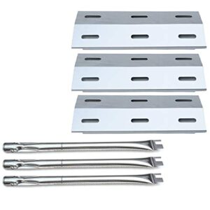 direct store parts kit dg103 replacement for ducane gas barbecue grill 30400040,3200,3400 grill burners & heat plates (stainless steel burner + stainless steel heat plate)