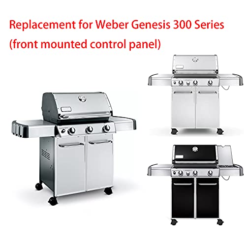 GasSaf Flavorizer Bars and Heat Deflector Replacement Parts for Weber Genesis 300 Series E310 E320 E330 S310 S320 S330 with Front Control Knob(2011 & Newer) Replace for Weber Stainless Steel