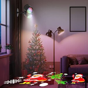 Christmas Projector Light Outdoor, 16 Christmas Pattern Rotary Projection, High Bright LED Projector Lamp with Remote Control Timing Function for Xmas Holiday Party Wedding Garden Patio Decoration