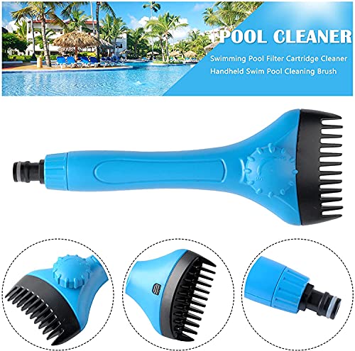 Swimming Pool Spa Filter Cartridge Cleaner Tool, Hot Tub Filter Cleaner Brush, Handheld Filter Cartridge Cleaning Brush for Removing Debris