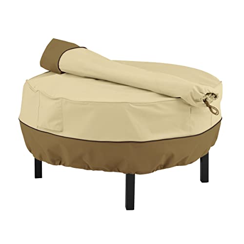 Classic Accessories Veranda Water-Resistant 40 Inch Cowboy Fire Pit Grill Cover and Storage Bag