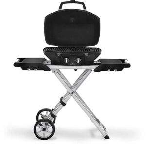 Napoleon Travelq Portable Propane Gas BBQ - PRO285X-BK - Includes Scissor Cart, Use for Tailgating, Camping, & Small Outdoor Spaces