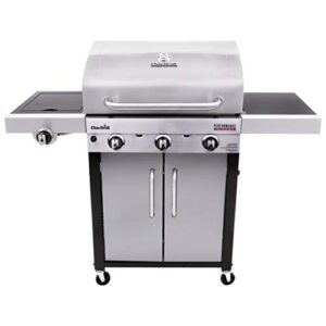 char-broil 463371719 performance tru-infrared 3-burner cabinet style gas grill, stainless steel