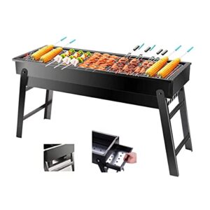 charcoal grill,portable barbecue grill folding bbq grill,small barbecue grill,outdoor grill tools for camping hiking picnics traveling 24”x13”x9”