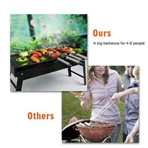 Charcoal Grill,Portable Barbecue Grill Folding BBQ Grill,Small Barbecue Grill,Outdoor Grill Tools for Camping Hiking Picnics Traveling 24''x13''x9''