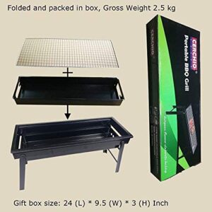 Charcoal Grill,Portable Barbecue Grill Folding BBQ Grill,Small Barbecue Grill,Outdoor Grill Tools for Camping Hiking Picnics Traveling 24''x13''x9''