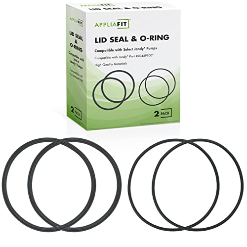 AppliaFit Lid Seal and O-Ring Compatible with Jandy R0449100 for Jandy and Zodiac Pumps 2-Pack